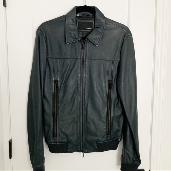 7 Diamonds | Jackets & Coats | 7 Diamond Genuine Leather Jacket Blue ...